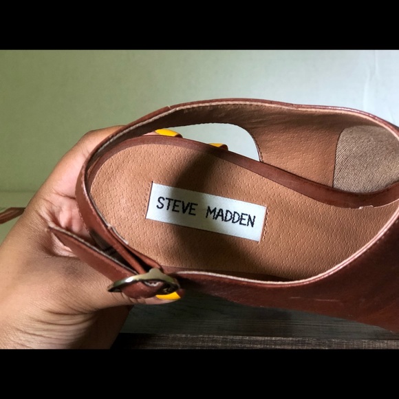 Steve Madden | Shoes | Steve Madden Slngshut Leather Platform Clogs ...